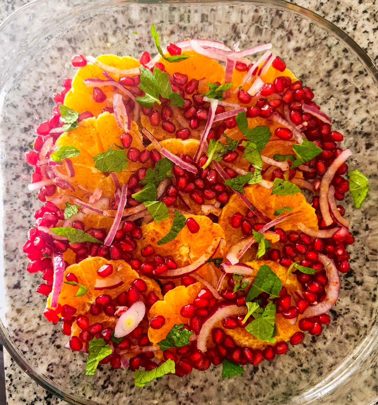 Mediterranean Orange Pomegranate Salad - Flavorfulpinch