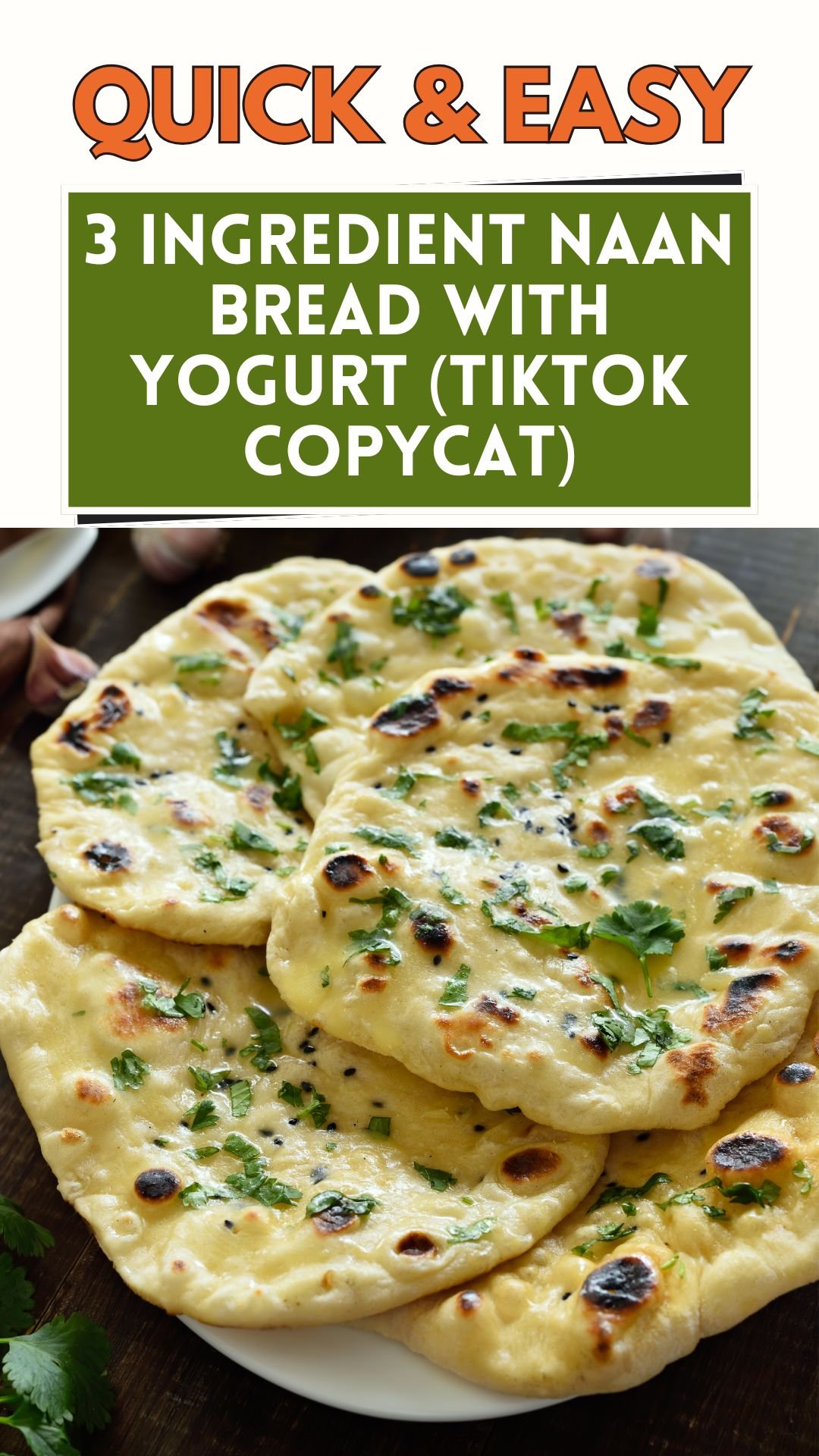 Easy 3 Ingredient Naan Bread With Yogurt (Tiktok Copycat) - Flavorfulpinch