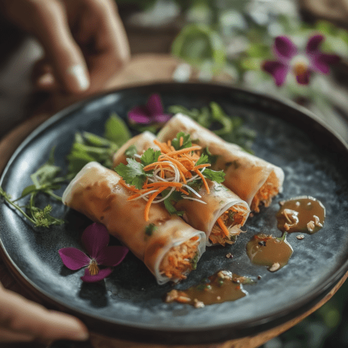 Easy Spicy Noodles Spring Rolls - Flavorfulpinch