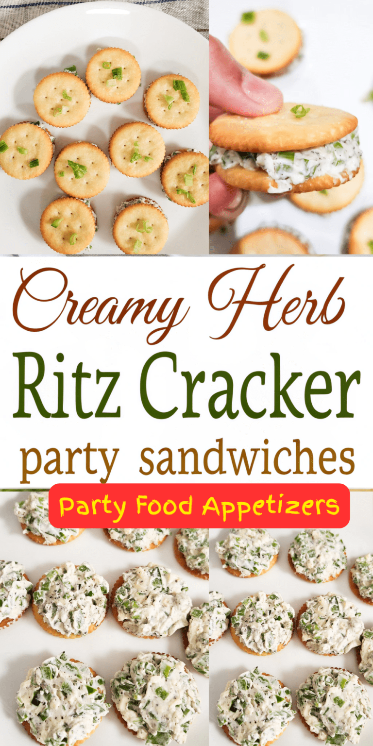Creamy Herb Ritz Cracker Party Sandwiches - Flavorfulpinch