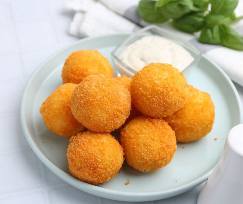 Quick Air Fry Cheese Balls - Cheese Ball Bites - Flavorfulpinch