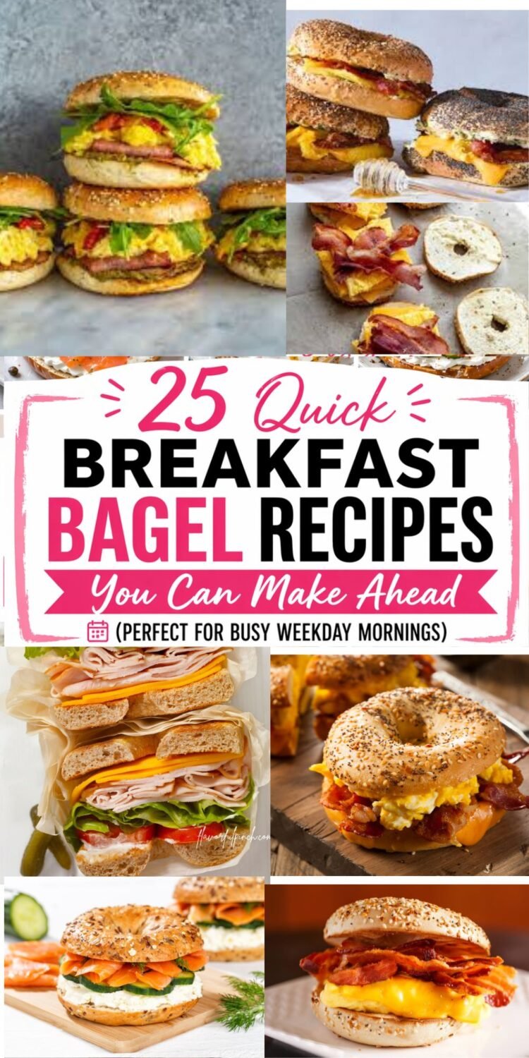 20+ Breakfast Bagel Ideas (Classic, Healthy, Sweet, And Meal Prep ...