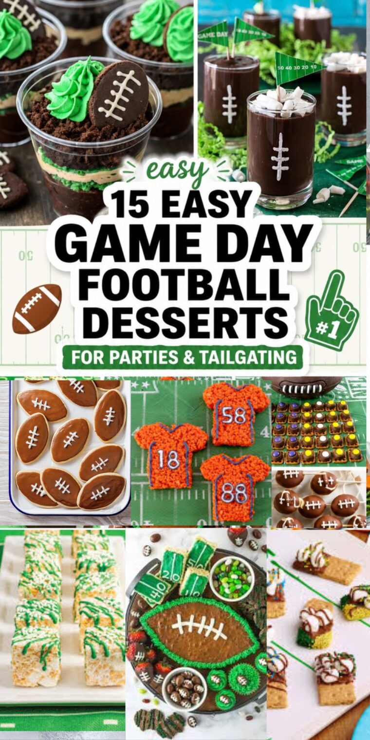 15 EASY GAME DAY FOOTBALL DESSERTS FOR PARTIES & TAILGATING ...